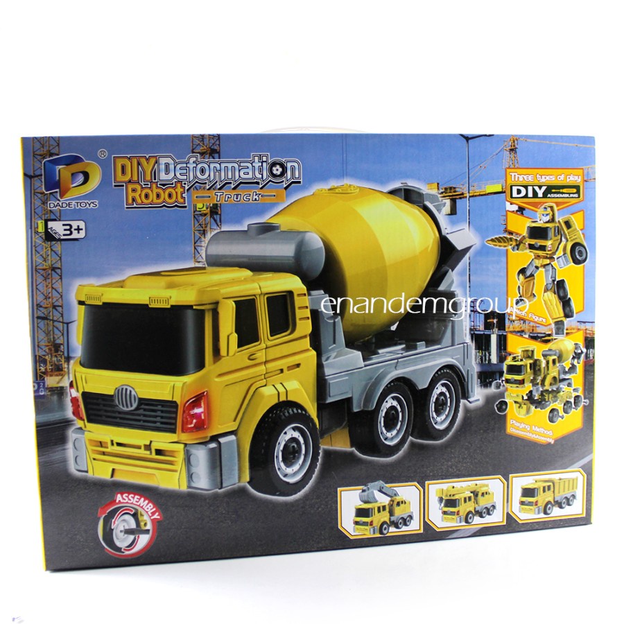 Jual Mainan Edukasi Puzzle Balok Brick DIY Deformation Robot Mobil Truk ...
