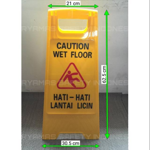 Jual WET FLOOR SIGN/CAUTION WET FLOOR/RAMBU AWAS LANTAI LICIN | Shopee ...