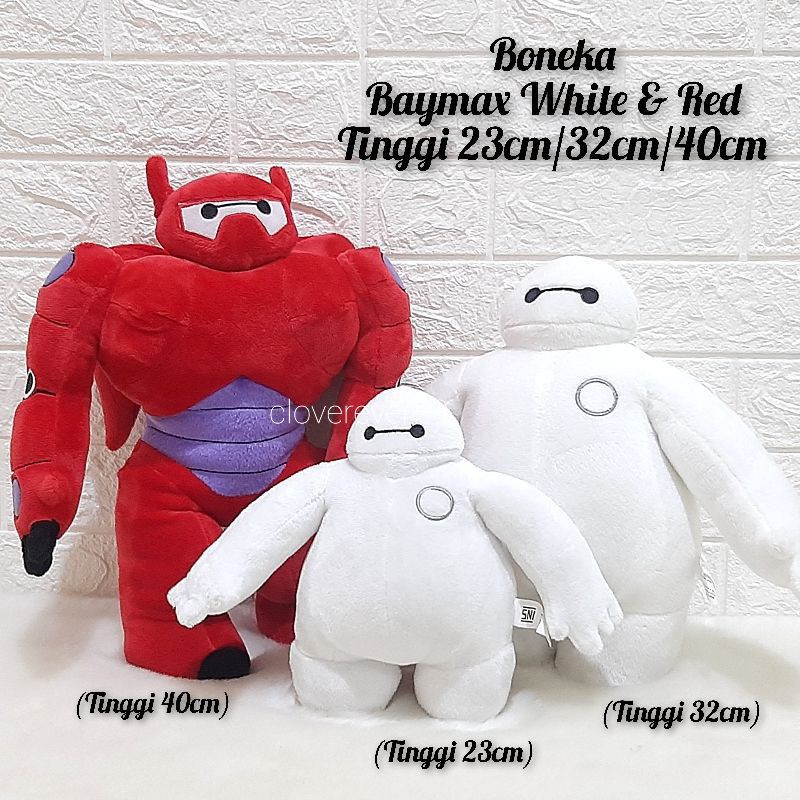 Jual Boneka Baymax Red 40cm Baymax White 32cm Baymax White 23cm ...
