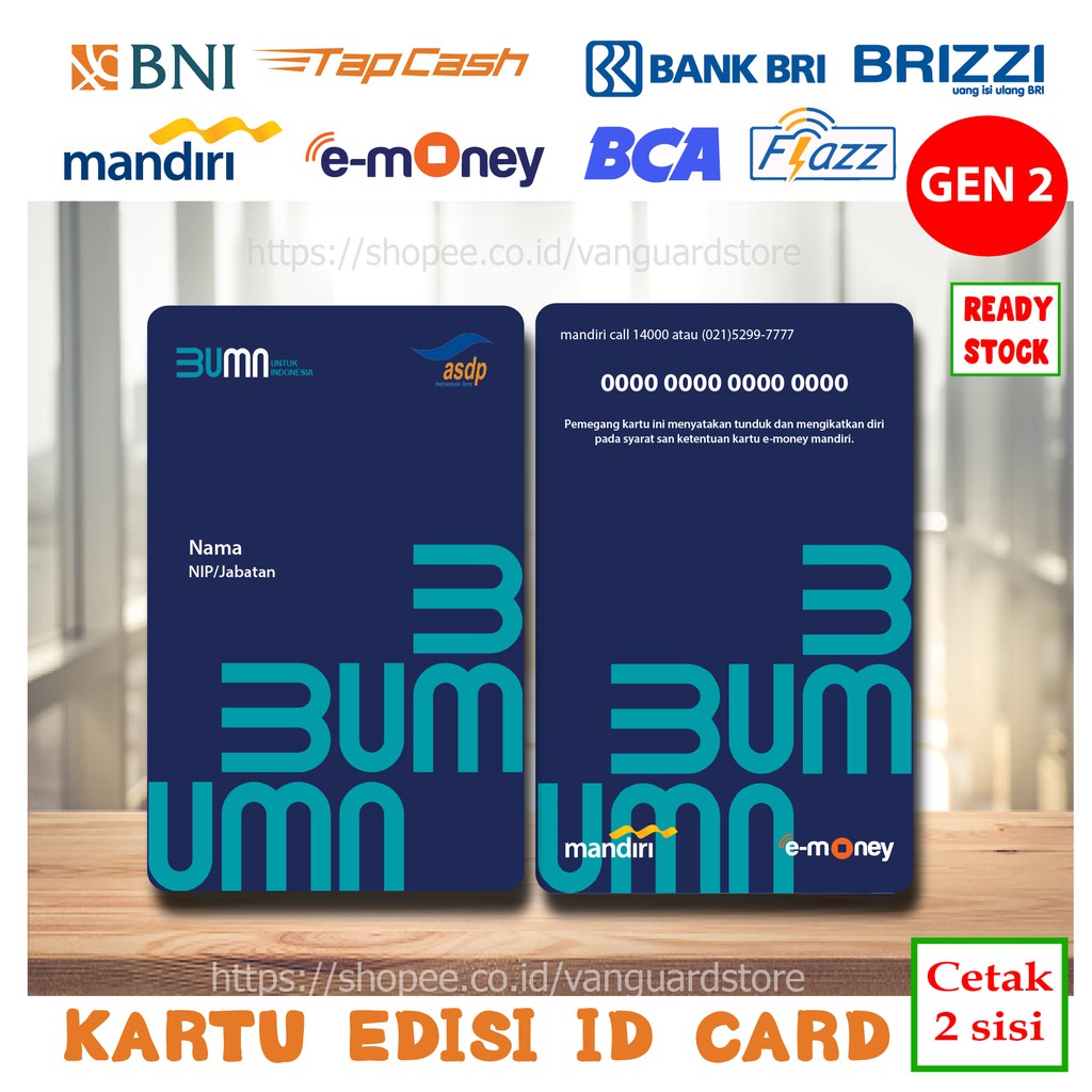 Jual KARTU E MONEY E TOLL ID CARD ASDP NEW KARTU MANDIRI EMONEY BNI ...