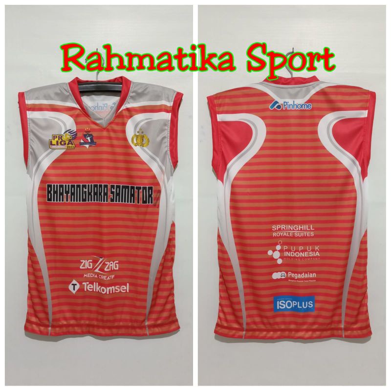 Jual JERSEY VOLI PROLIGA SAMATOR (Merah/Silver) | Shopee Indonesia