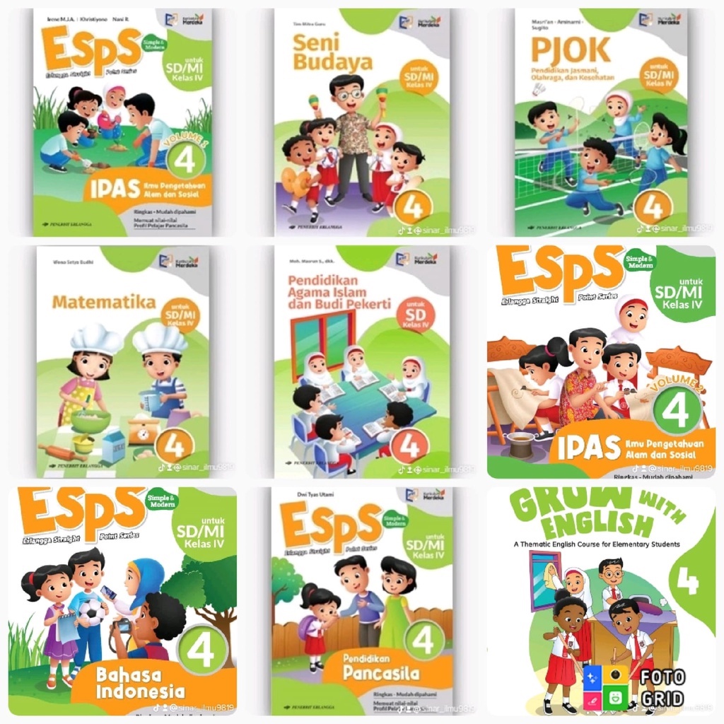 Jual BUKU KURIKULUM MERDEKA SD/MI KELAS 4 (PENERBIT ERLANGGA) | Shopee ...