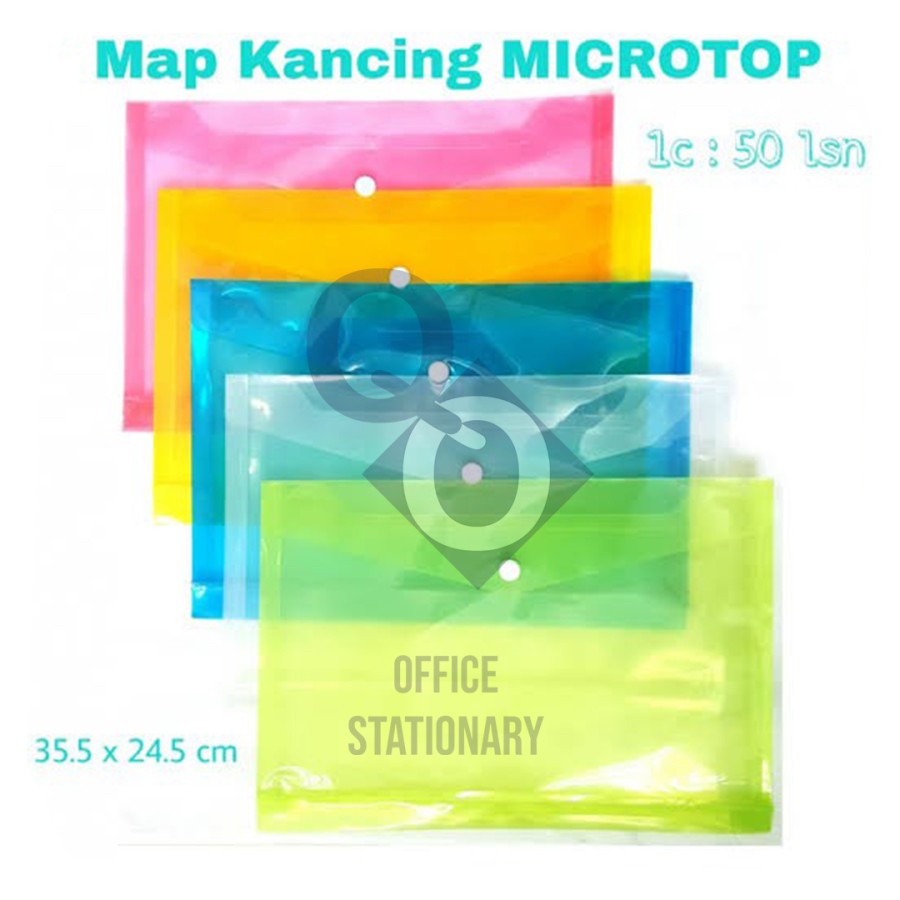 Jual Map kancing / Tali microtop Plastik ukuran F4 Folio | Shopee Indonesia