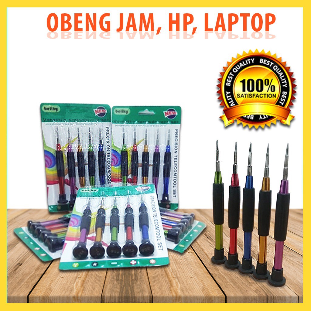Jual OBENG JAM/ OBENG KACAMATA/ OBENG LAPTOP SET 5 PCS MURAH | Shopee ...
