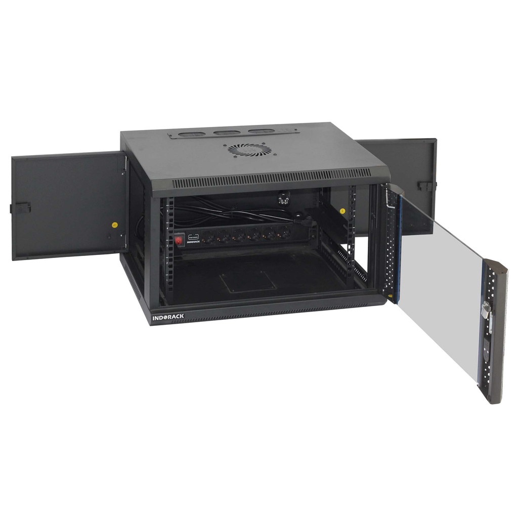 Jual Indorack WIR4506S - 6U Wallmount Rack Single Door | Shopee Indonesia