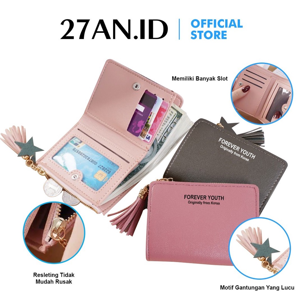 Jual (27AN.ID ) COD DOMPET LIPAT PENDEK D202 DOMPET LIPAT MINI WANITA | Shopee Indonesia
