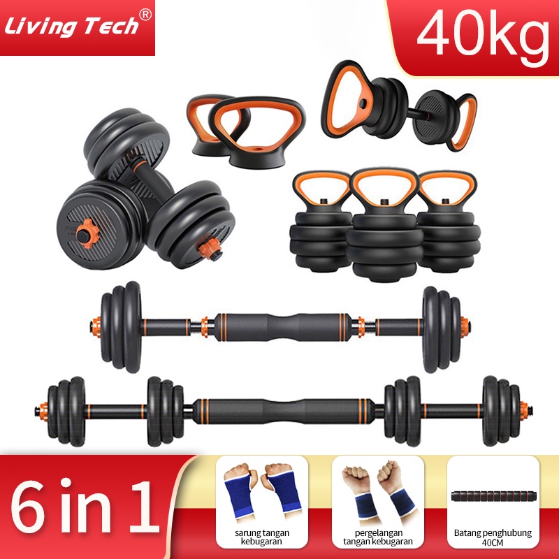 Jual Living Dumbbell 40KG Dumbbell Barbell Set Peralatan Kebugaran Angkat Berat Ganda | Shopee ...