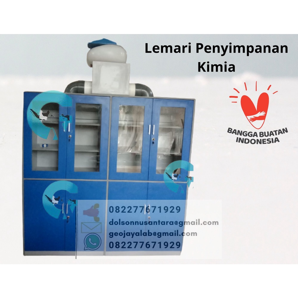 Jual Lemari Penyimpanan Laboratorium Lab Kimia Asam Chemical Hazzard ...