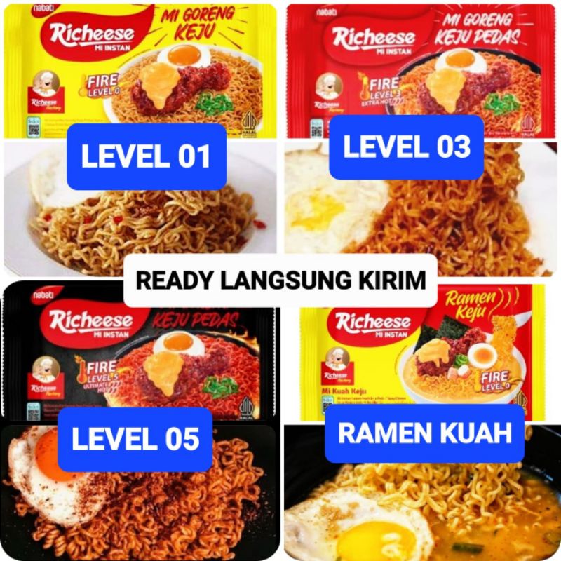 Jual TERMURAH LENGKAP ADA SEMUA !! MIE VIRAL RICHEESE Keju ramen kuah level0 level3 level5 ricis ...