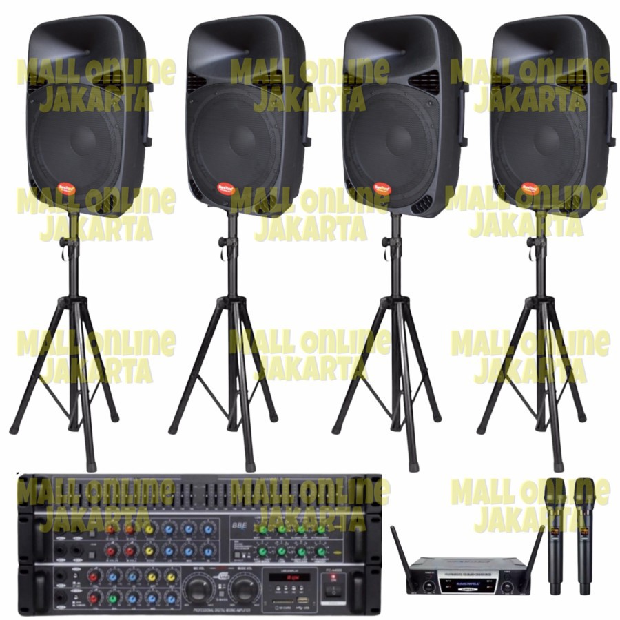 Jual Paket Sound system Baretone 15 inch 4 Speaker Original Outdoor ...