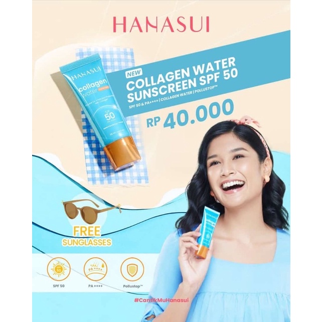 Jual HANASUI Sunscreen Collagen Water SPF 50 ++++ PA | Shopee Indonesia