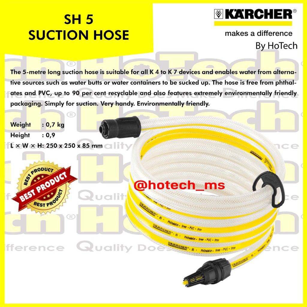 Jual KARCHER SH 5 SUCTION HOSE | KARCHER SELANG AIR HISAP 5 METER ...