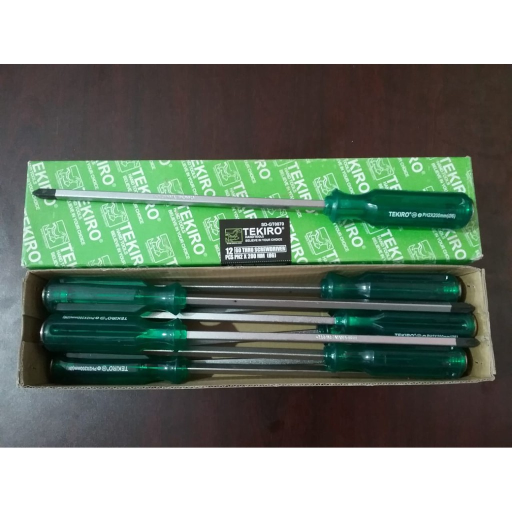 Jual Tekiro Obeng Tembus Hijau Plus PH2 X 200 mm / Obeng Plus (per ...