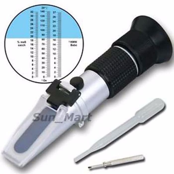 Jual DSA Refractometer Wine Jus Buah Soft Drink Skala Oechsle Brix Babo ...
