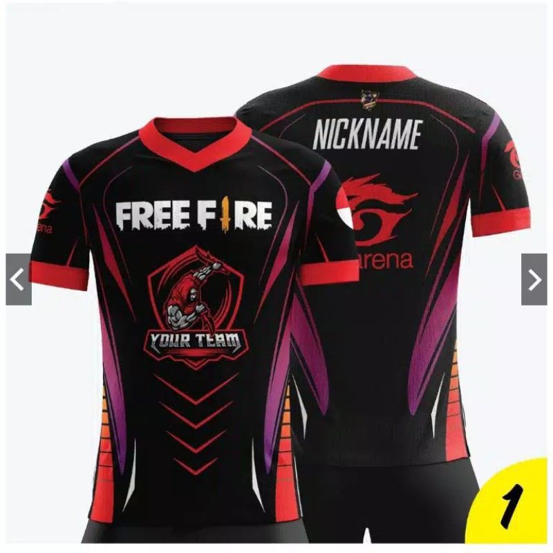 Jual JERSY FREEFIRE TRBARU GRTIS PASANG LOGO DAN NIKNAM | Shopee Indonesia