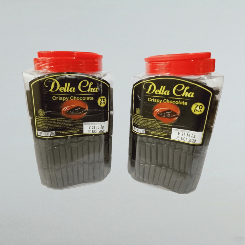 Jual Permen Della Cha Crispy Chocolate Toples isi 70pcs ENAK DAN MURAH ...