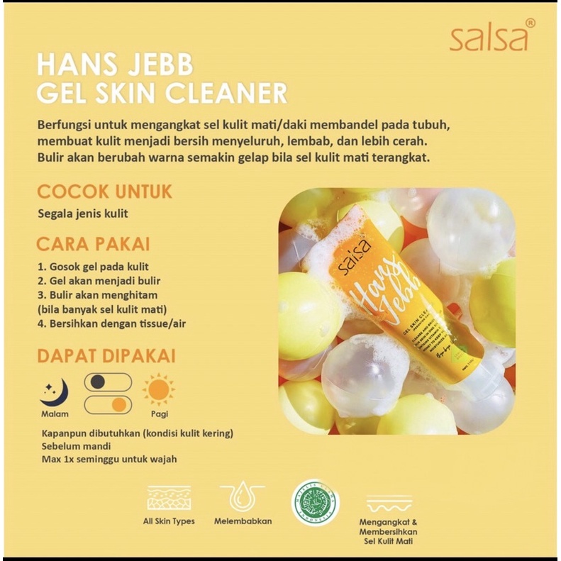 Jual [FREE GIFT] SALSA Hans Jebb Peeling Gel- Skin Cleanser Scrub ...