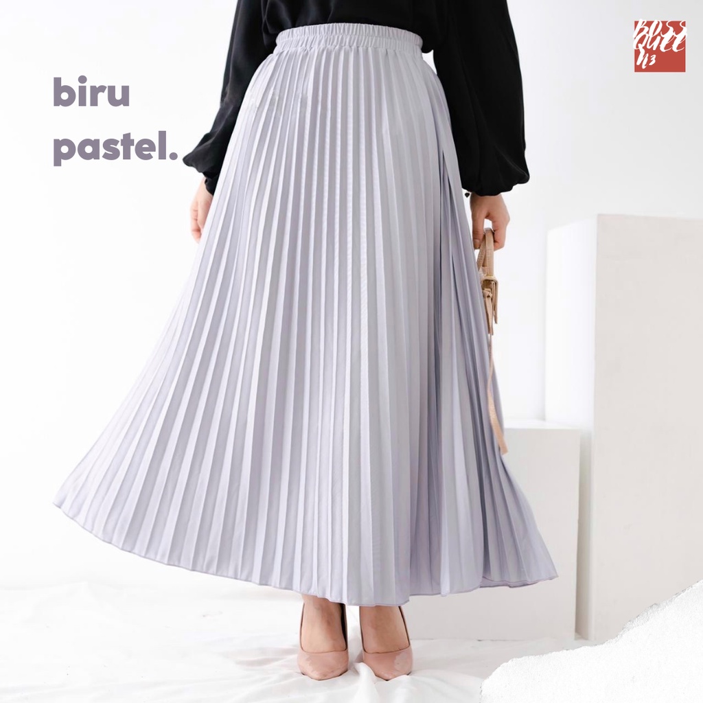 Jual Rok Plisket Jumbo Premium XXL | Hyget Adem & Tebal | Rok Muslimah Panjang untuk Kerja ...