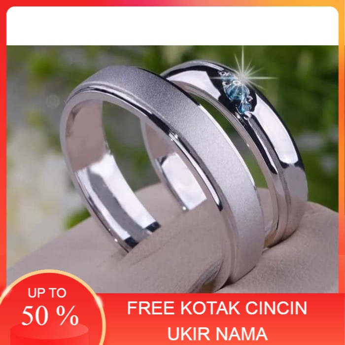 Jual Cincin Kawin Nikah Tunangan Couple Pernikahan Perak 925 Pasangan ...