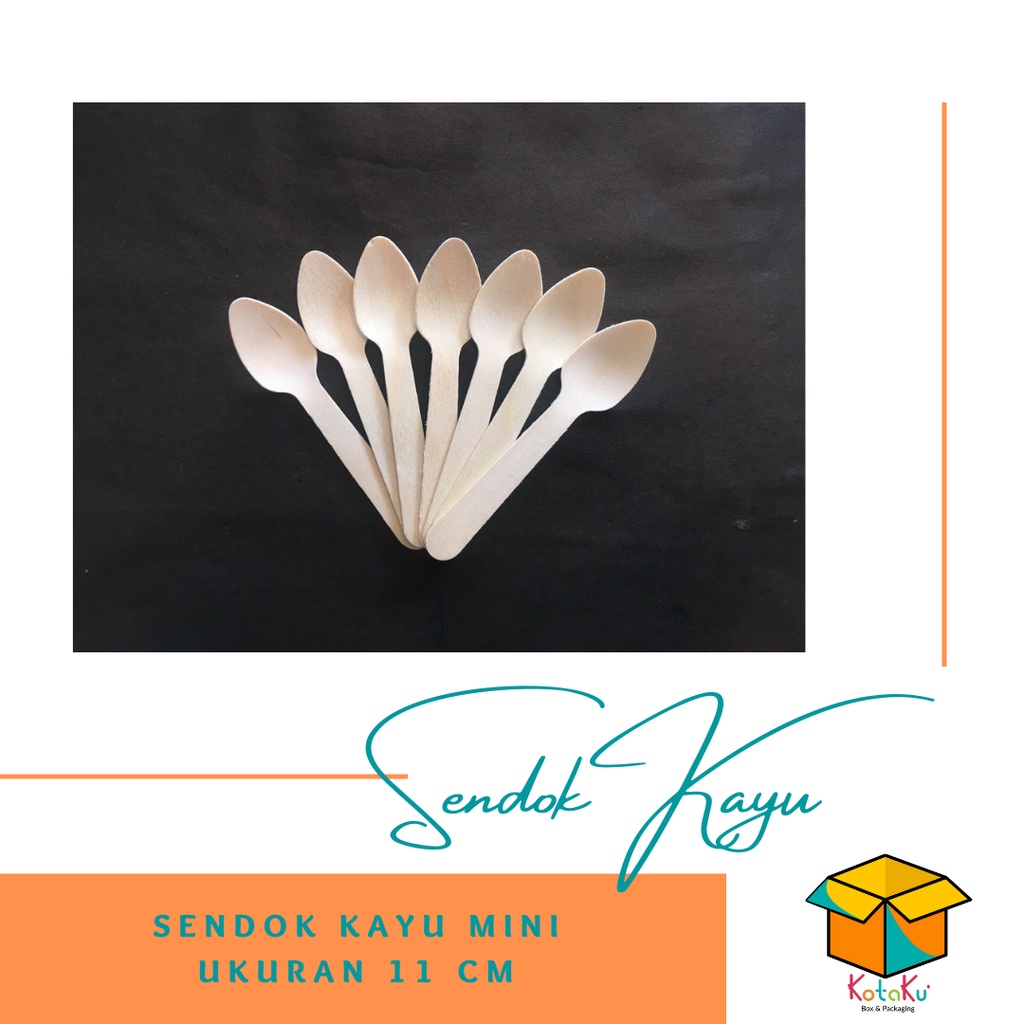 Jual Sendok Kayu Mini/ Sendok Kue | Shopee Indonesia