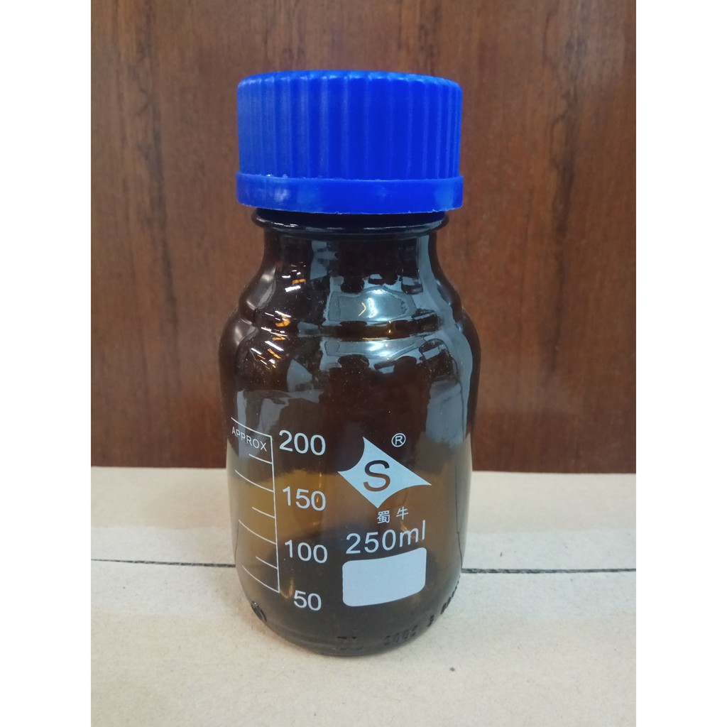 Jual Botol Sampel Coklat 250ml RRC | Laboratory Bottle Amber | Shopee ...