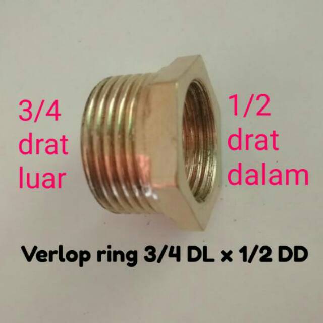 Jual Verlop ring - Flugring - Dobel sok drat 3/4 drat luar x 1/2 drat ...