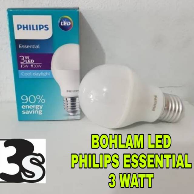 Jual BOHLAM LED PHILIPS ESSENTIAL 3W / PHILIPS ESSENTIAL 3 WATT ...