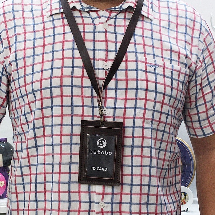 Jual Batobo ID Card Holder Gantung 2in1 Kulit B001528 Name Tag | Shopee ...