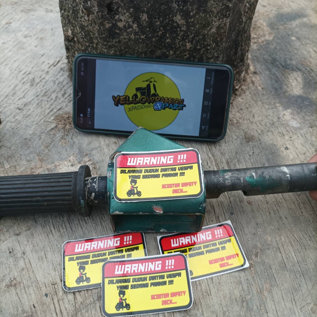 Jual sticker vespa warning scooter safety deck | Shopee Indonesia