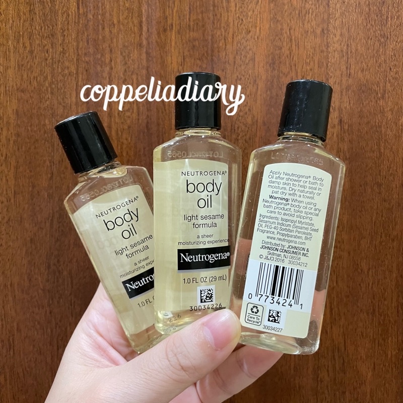 Jual NEUTROGENA body oil light sesame moisturizing formula body oil utk ...