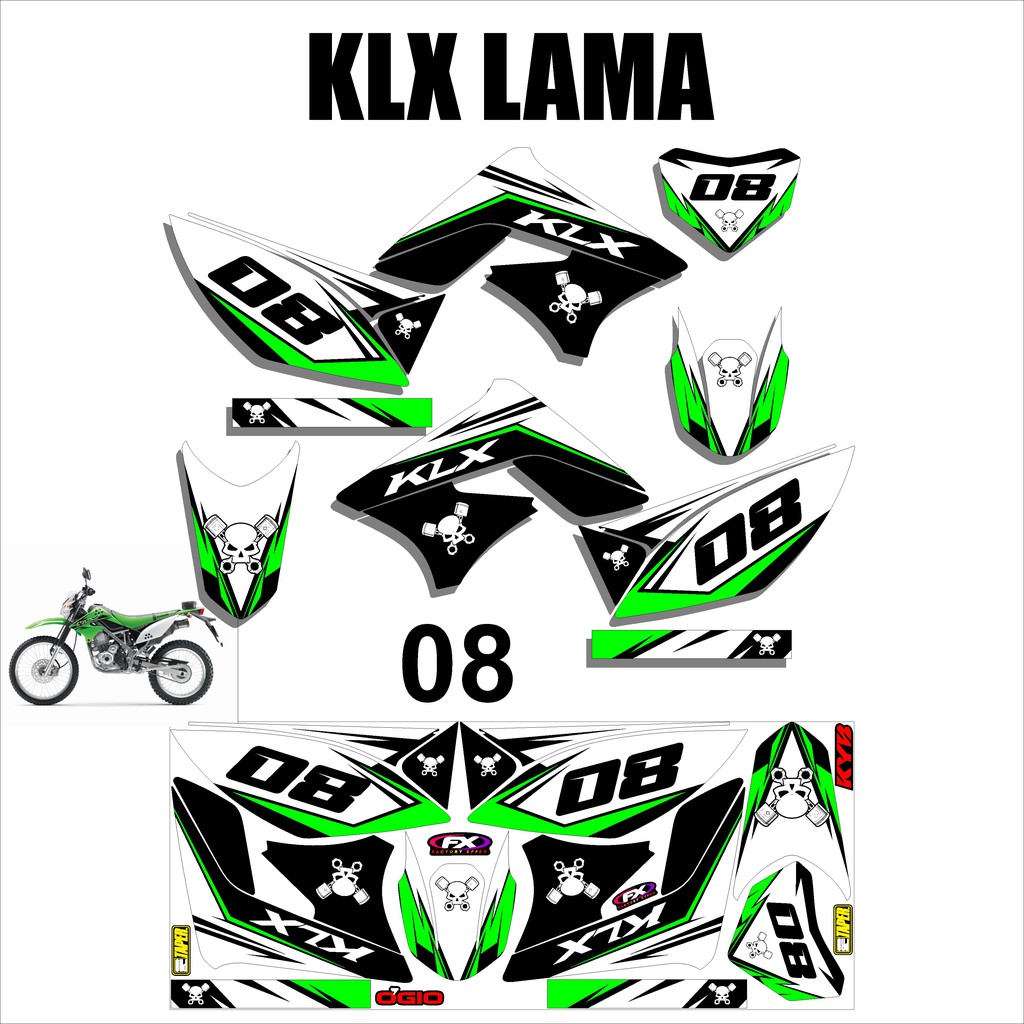 Jual Stiker Sticker Striping Lis Variasi KLX 150 S / L Lama Keren Murah ...
