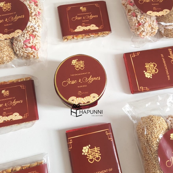 Jual Kue Sangjit Custom Label Sangjit Teapai Wedding Engagement Gift ...