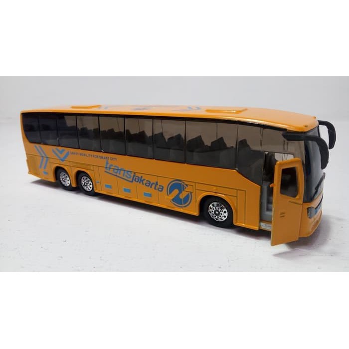 Jual Mainan Die Cast Diecast Bus Trans Jakarta Bis Lampu Musik | Shopee ...