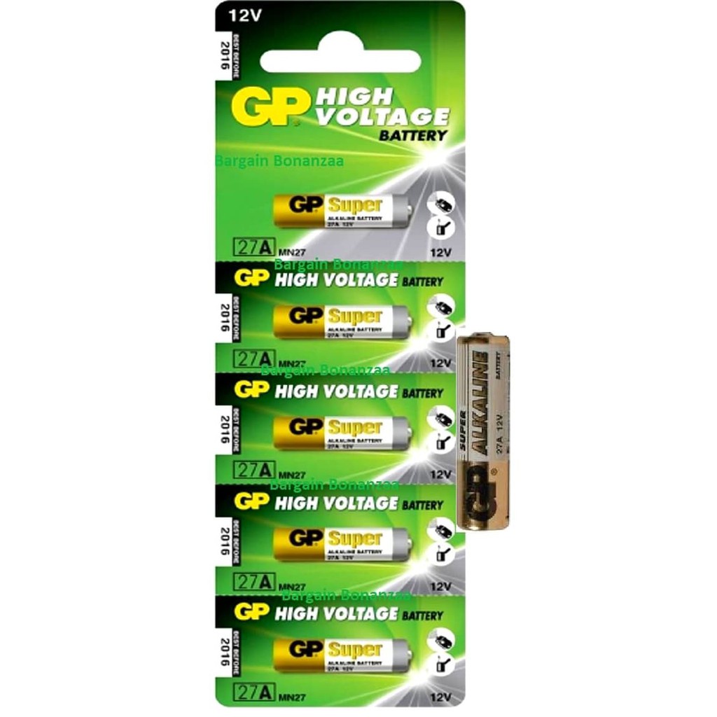 Jual Baterai Batre Battery Alkaline GP 27A A27 27A 27 12v High Voltage ...