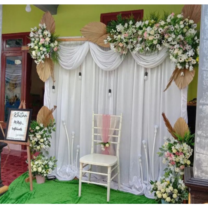 Jual sewa backdrop lamaran/akad nikah/dekorasi | Shopee Indonesia