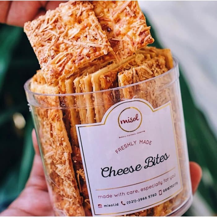 Jual Cheese Bites Kue Kering MISOL netto 141 Gr kemasan Toples Bulat ...