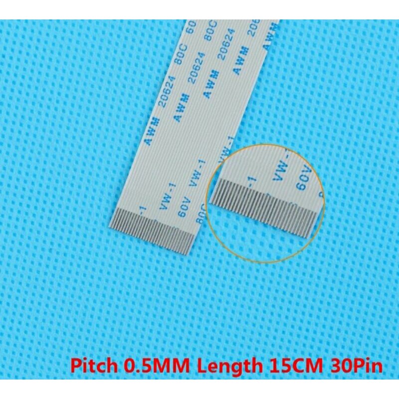 Jual FFC 30 Pin 15cm Flexible Flat Cable 0.5mm Pitch Forward Direction ...