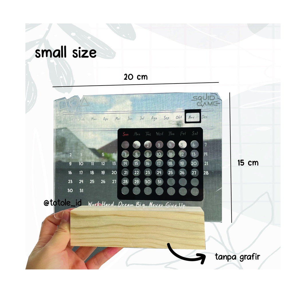 Jual kalender abadi CUSTOM / eternal calender / kalender akrilik ...