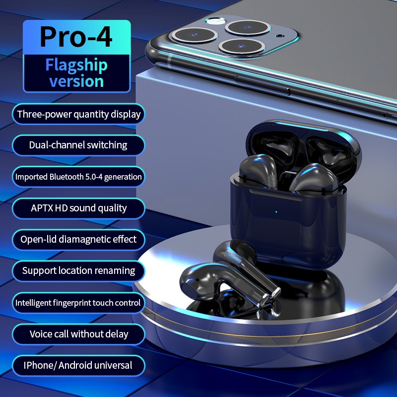 Jual TWS Pro 4/Pro 6 Earphone True Wireless Bluetooth V5.0 WIFI inPods ...