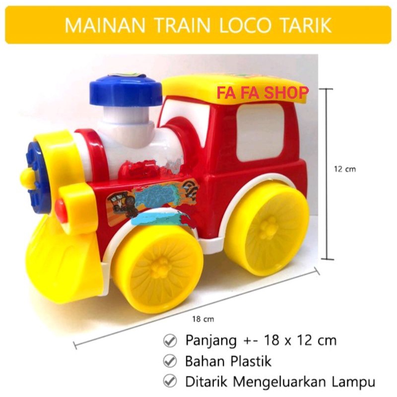 Jual PROMO LT 68 MAINAN CARTOON TRAIN TARIK LED / MAINAN KERETA API TARIK ADA LAMPUNYA / MAINAN ...
