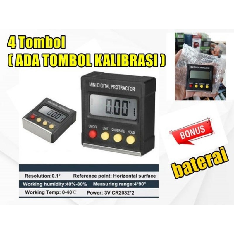 Jual Busur Derajat Digital Alat Ukur Kemiringan Sudut Mini Protractor 4 ...