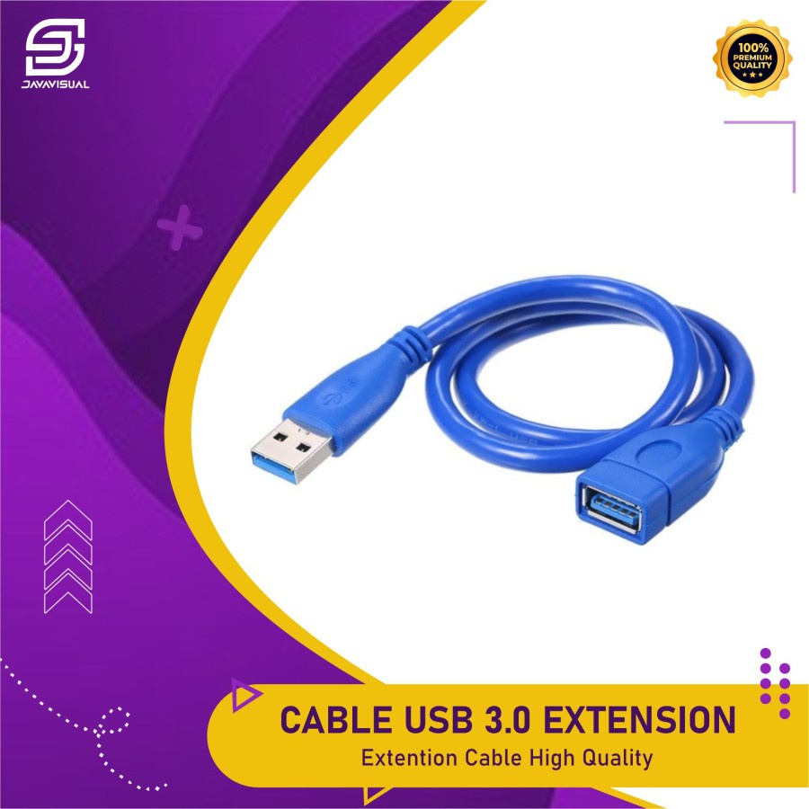 Jual [JaVis] KABEL WIRED USB 3.0 EXTENSION PERPANJANGAN 50CM MALE ...