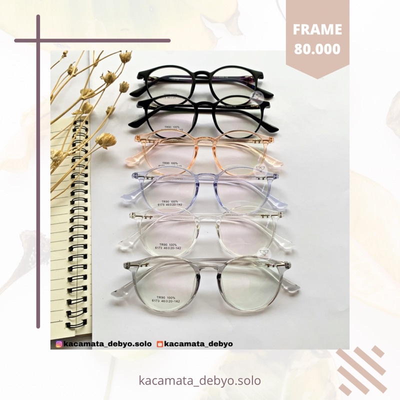 Jual Kacamata Bulat/Frame Bulat/Kacamata Murah/Ganti Lensa Minus Murah ...