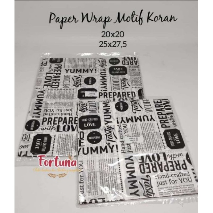 Jual Paper Wrap isi 100 uk 20x20cm (motif &polos) | Shopee Indonesia