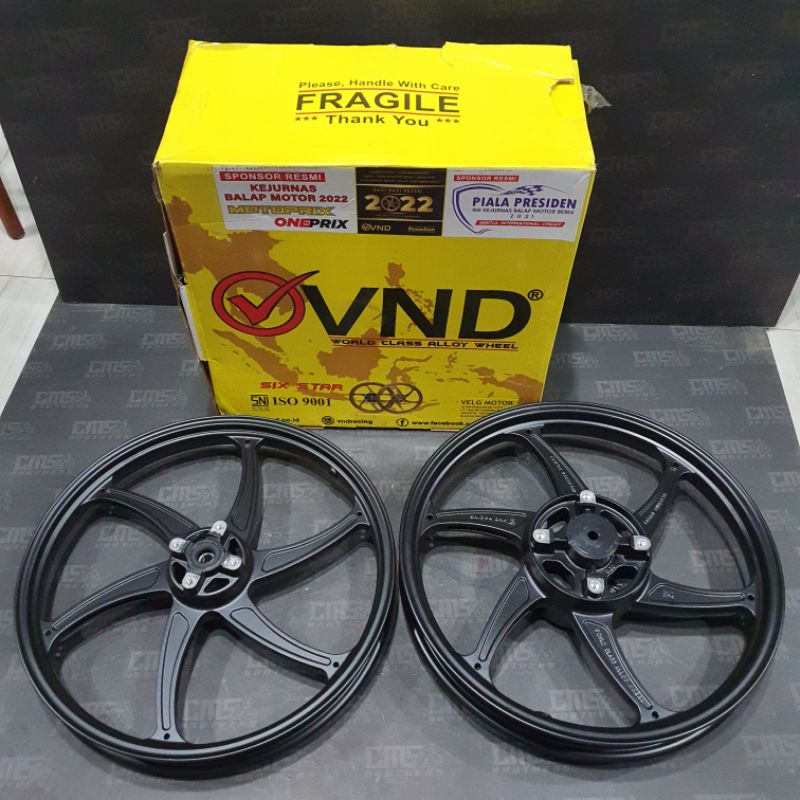 Jual Velg VND Six Star Ninja R SS S 17 x 160 dan 17 x 185 Black ...