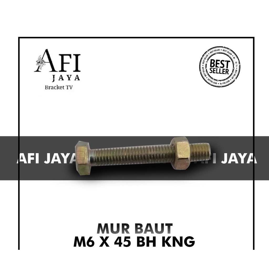 Jual MUR BAUT UKURAN M6 X 45 MM KNG MURAHH (HARGA PER PCS) | Shopee ...