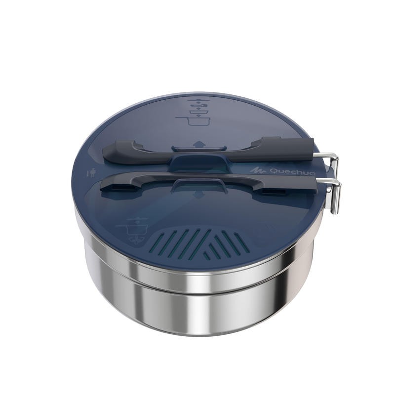 Jual Decathlon Quechua Nesting Cookset Mh100 Stain Steel - 8492724 ...