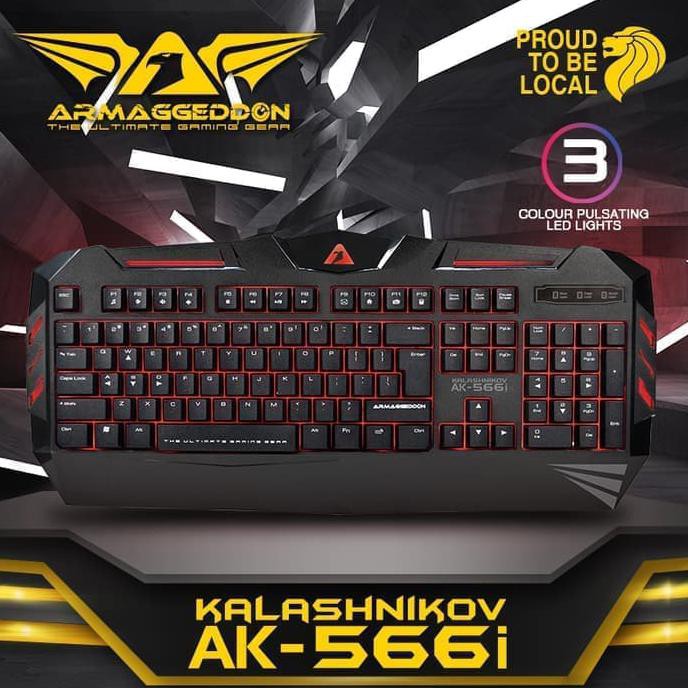 Jual Keyboard Gaming Armaggeddon AK-566i - Hitam | Keyboard Gaming ...