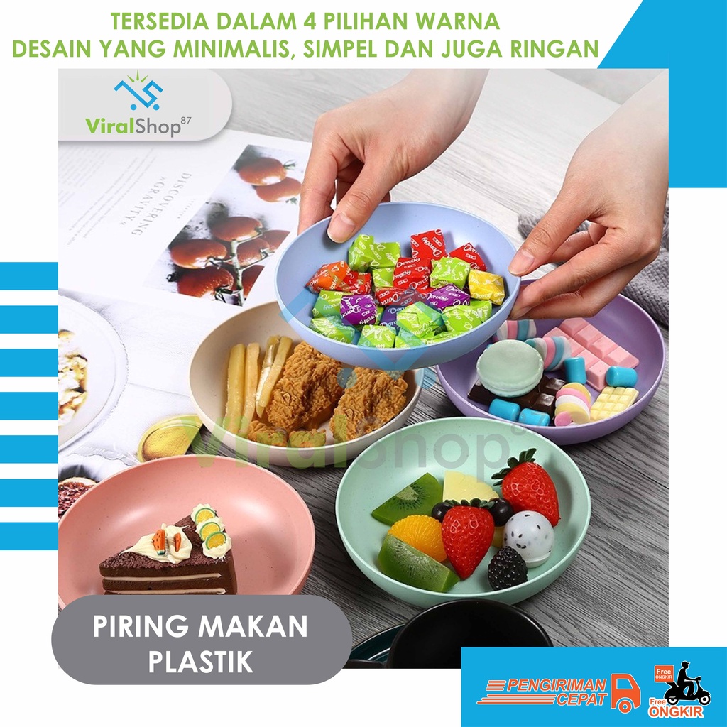 Jual Piring Plastik Melamin Mangkok Wadah Makanan Piring Anti Lengket ...