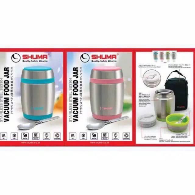 Jual SHUMA VACUUM FOOD JAR 480ML ( PINK ) | Shopee Indonesia